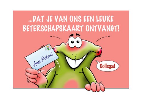 Leuke beterschapskaart opkikker bloemen voor | Kaartje2go