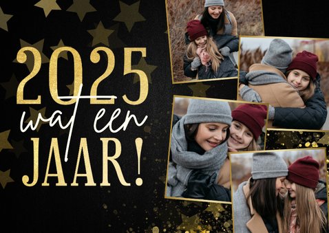 Nieuwjaarskaart fotocollage terugblik 2025 wat | Kaartje2go