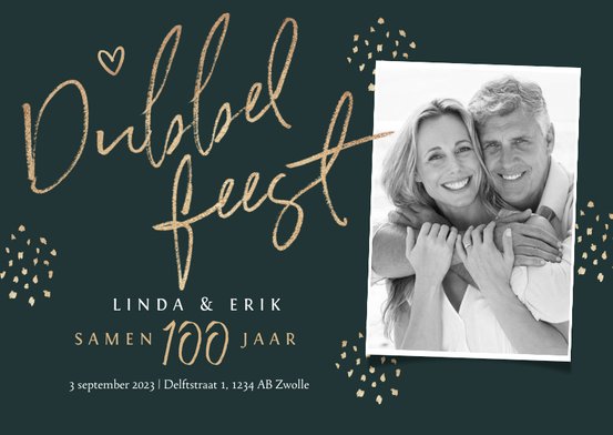Samen 100 jaar? Samen feestje 40, 50, 60 of 80 | Kaartje2go