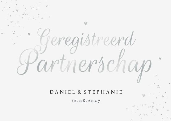 Kaarten geregistreerd partnerschap | Kaartje2go