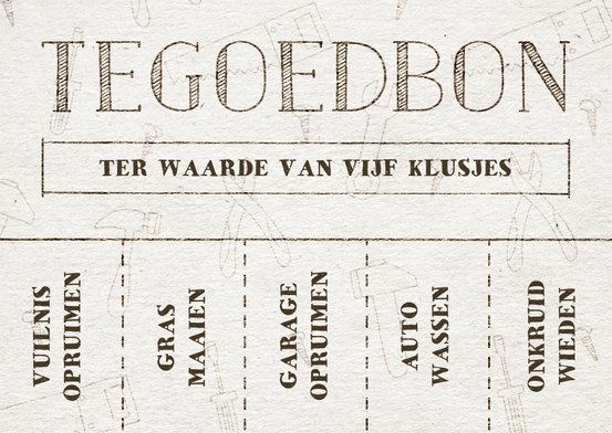Tegoedbon maken - zelfgemaakte cadeaubon sturen | Kaartje2go