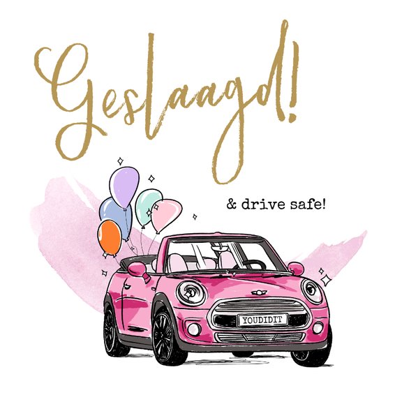 Geslaagd? Gefeliciteerd! - felicitatiekaarten | Kaartje2go