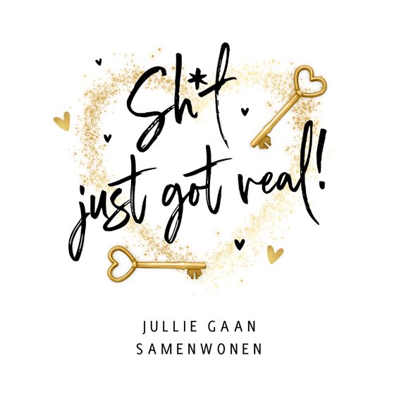 Felicitatie samenwonen kaart | Kaartje2go