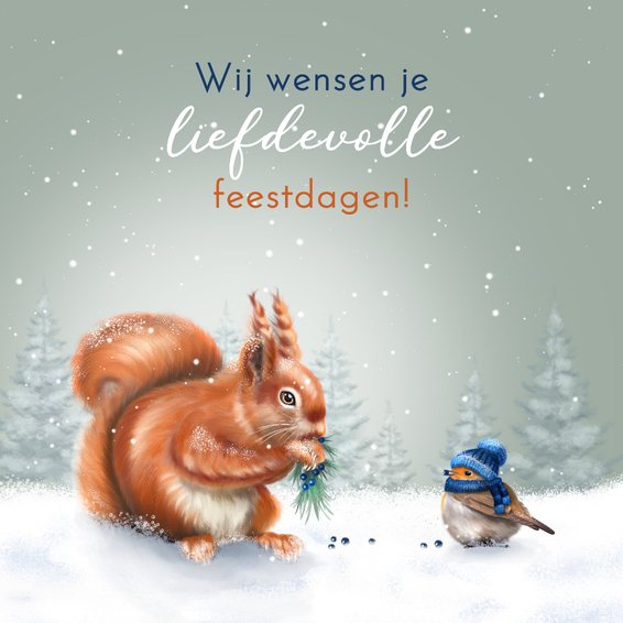 Kerstkaarten met dieren | Kaartje2go