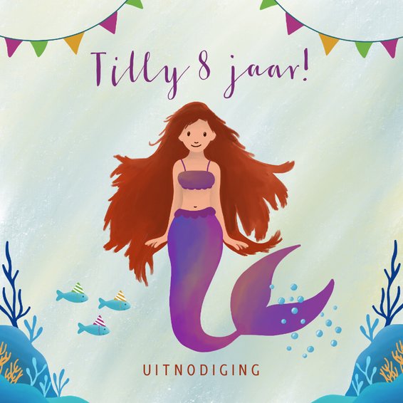 Uitnodiging zwemfeestje maken | Kaartje2go