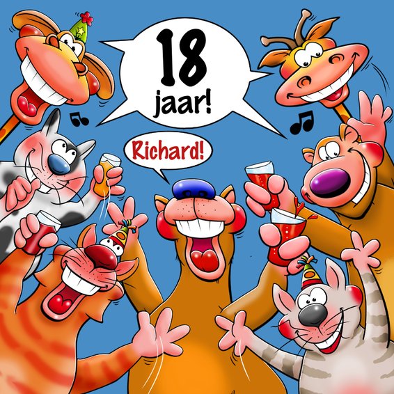 Verjaardagskaarten voor de 18 jarige | Kaartje2go