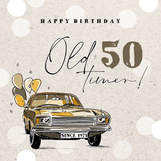 Verjaardagskaart man 50 jaar - Stuur een kaartje - Kaartje2go