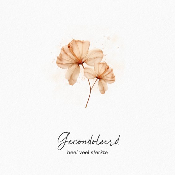 Condoleance kaart maken en sturen | Innige deelneming kaarten