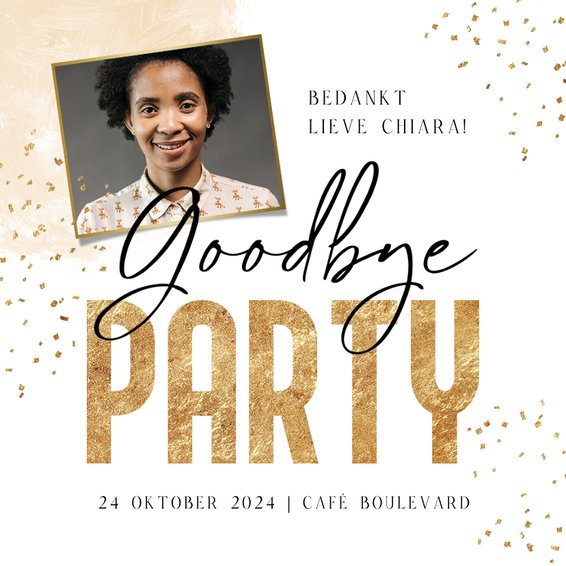 Uitnodiging afscheidsfeestje maken | Kaartje2go