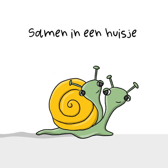 Felicitatie samenwonen kaart | Kaartje2go