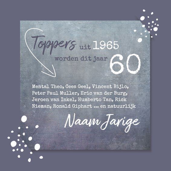Verjaardagskaart 60 jaar man | Kaartje2go