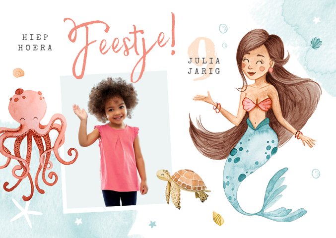 Uitnodiging zwemfeestje maken | Kaartje2go