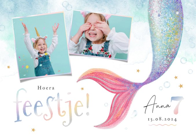 Uitnodiging zwemfeestje maken | Kaartje2go