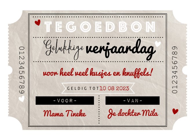 Tegoedbon maken - zelfgemaakte cadeaubon sturen