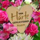 Mooie verjaardagskaart hart en bloemen | Kaartje2go