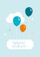 Zoon geboren felicitatie Ballon | Kaartje2go