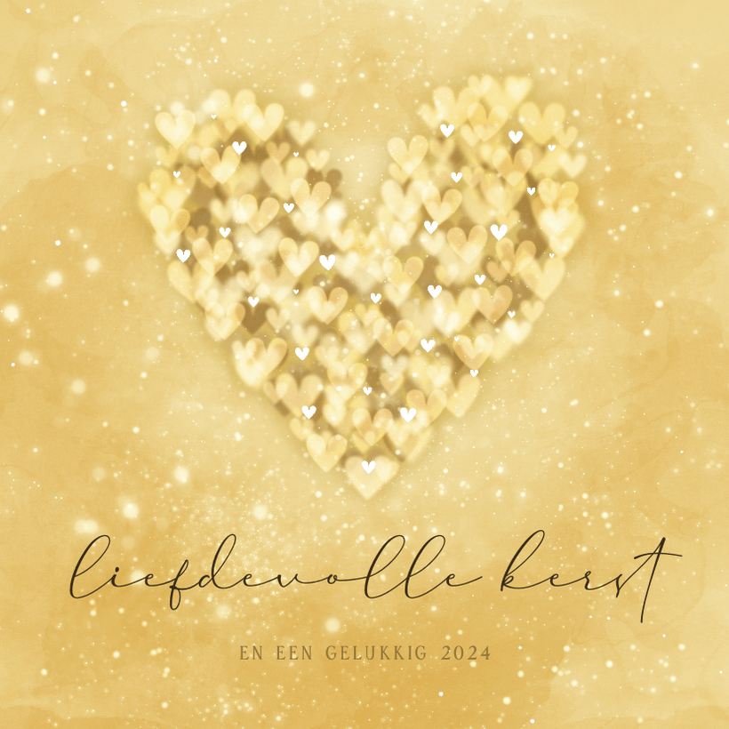 Kerstkaart hart liefdevolle kerst sprankelend | Kaartje2go
