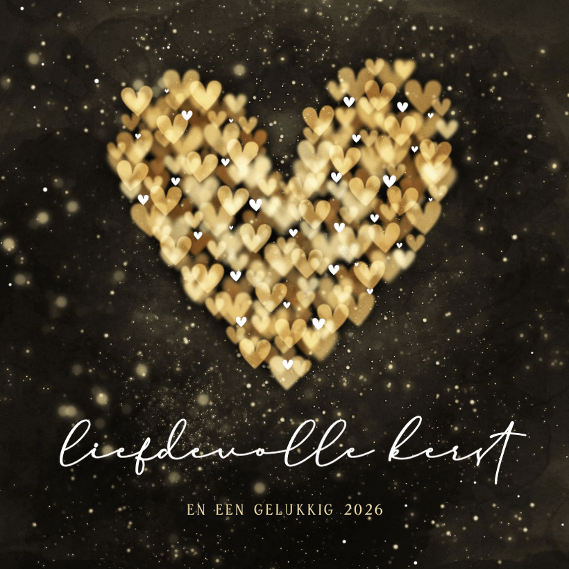 Sprankelende kerstkaart hart liefdevolle kerst | Kaartje2go