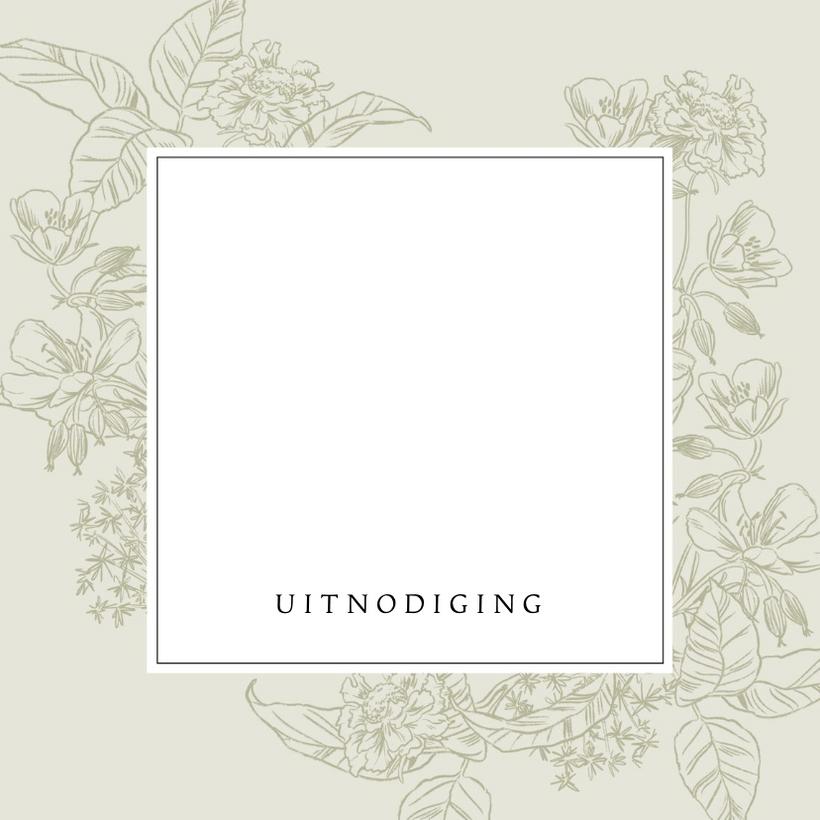 Uitnodiging verjaardag getal botanisch klassiek | Kaartje2go