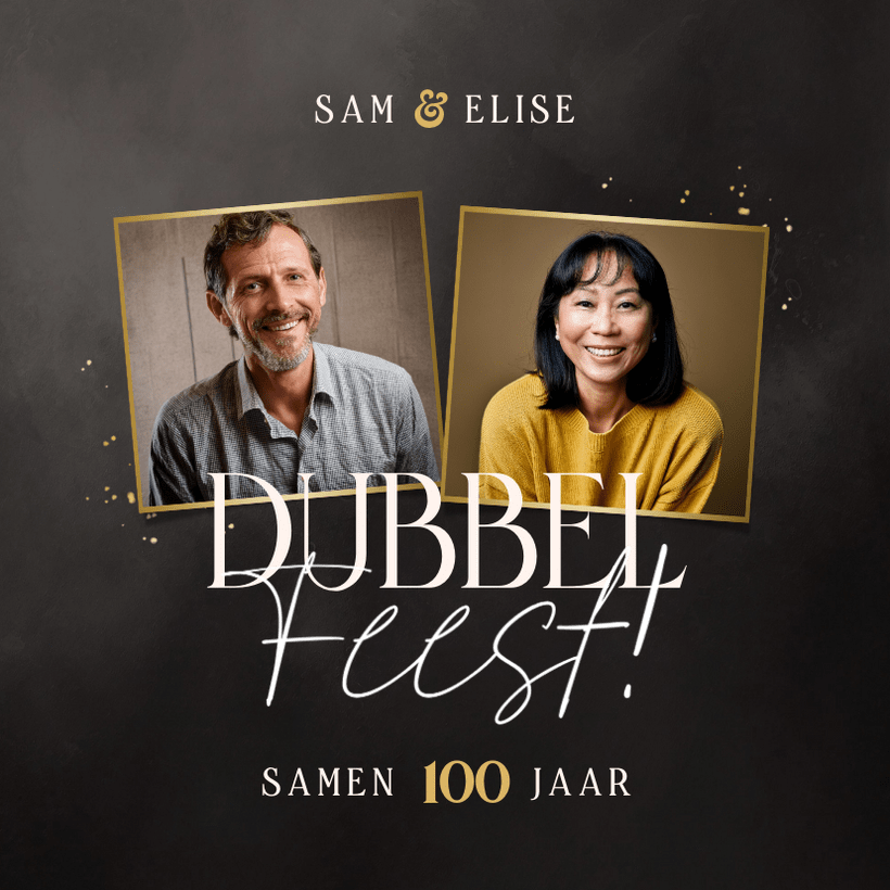 Uitnodiging verjaardagsfeestje dubbel feest | Kaartje2go