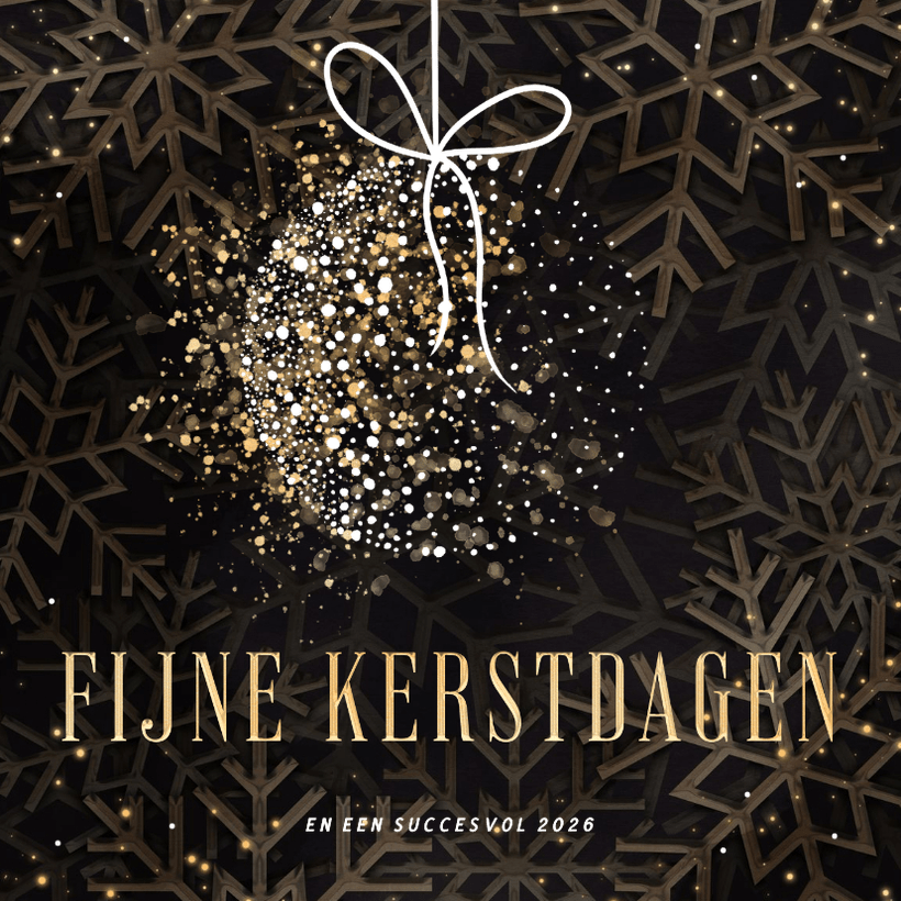 Zakelijke kerstkaart met sprankelende kerstbal | Kaartje2go