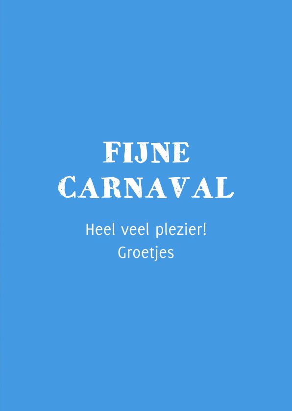 Alaaf carnavalskaart veel plezier kleurrijk | Kaartje2go