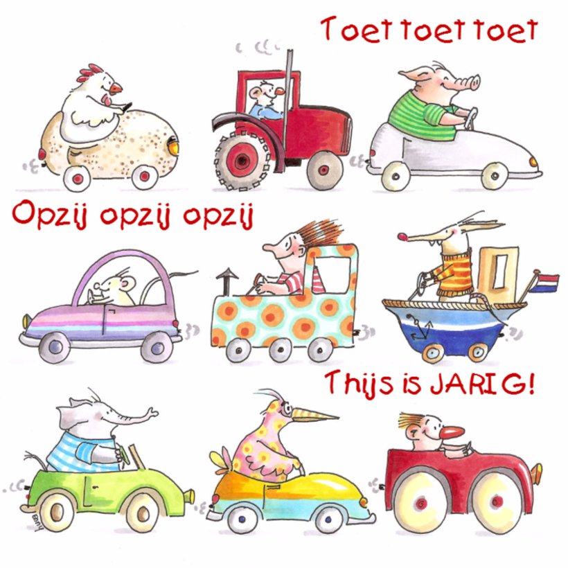 Autootjes - Verjaardagskaarten | Kaartje2go