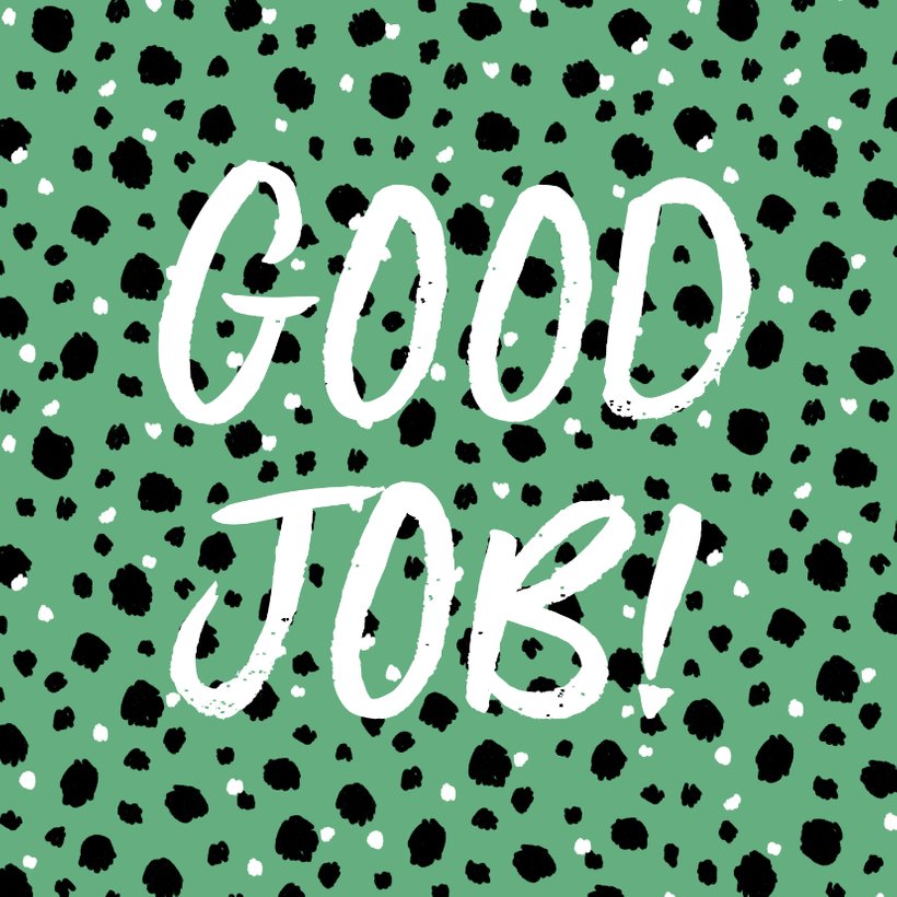 Bedankaart good job hip voor iemand die goed | Kaartje2go