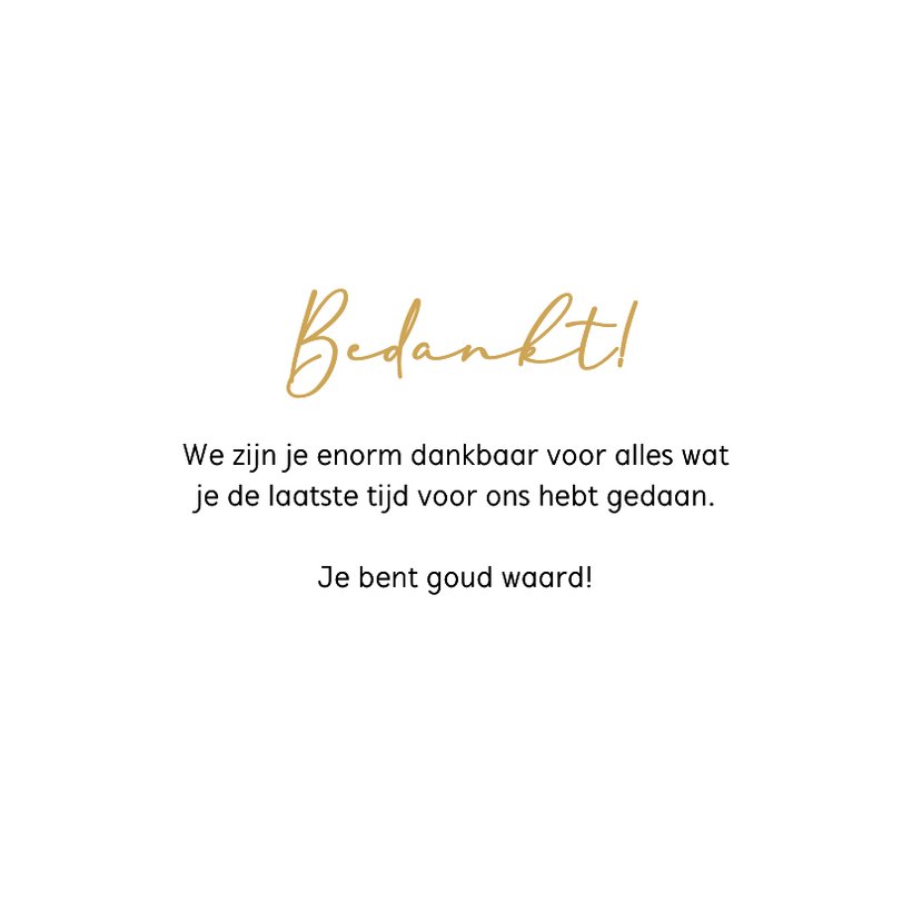 Bedankt kaart algemeen krijtbord teksten | Kaartje2go