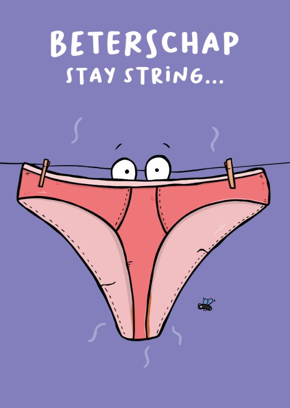 Beterschapskaart hou je string | Kaartje2go