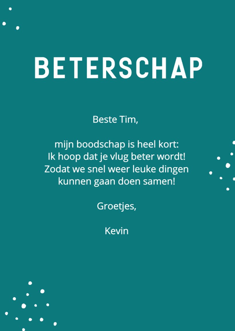 Beterschapskaart man beter word je weer ff | Kaartje2go