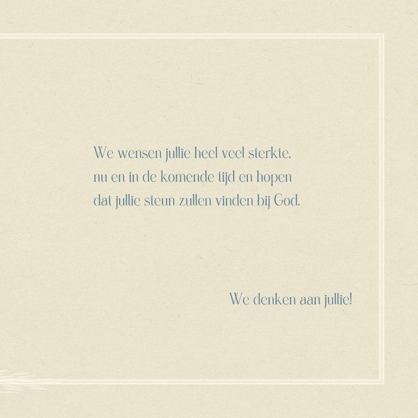 Christelijke condoleance In de schaduw Gods | Kaartje2go