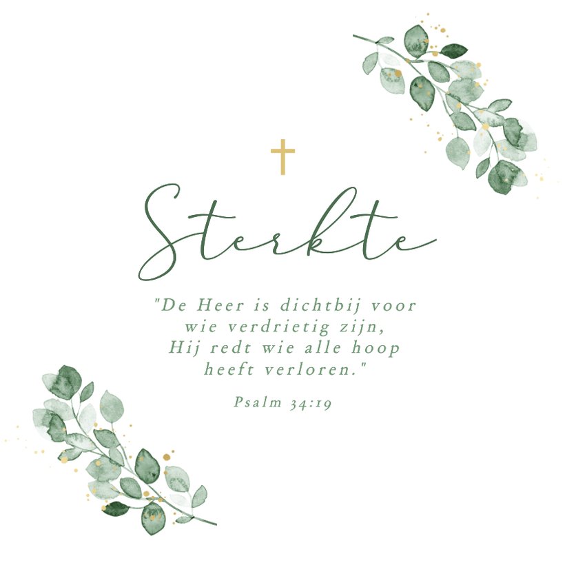 Christelijke condoleancekaart sterkte | Kaartje2go