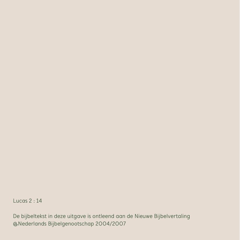 Christelijke kerstkaart beige krans | Kaartje2go