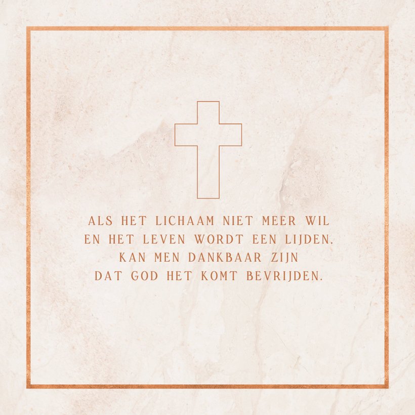 Condoleance christelijke tekst op roze marmer | Kaartje2go