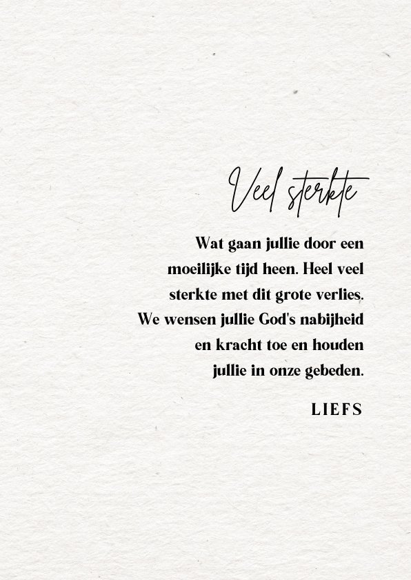 Condoleance kaart christelijk wij bidden voor | Kaartje2go