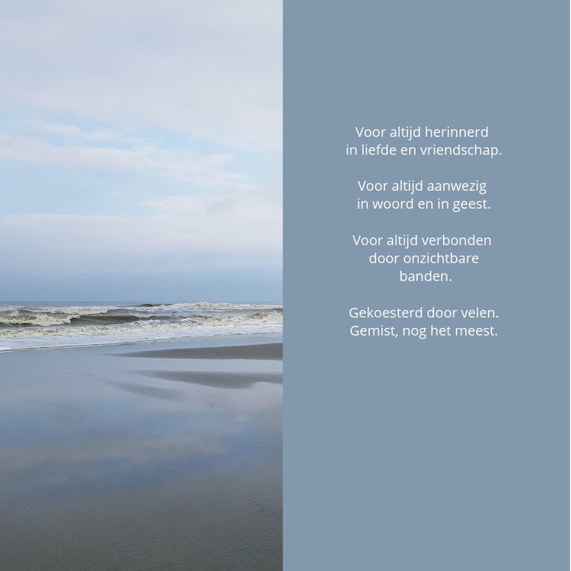 Condoleance kaart- zee en strand | Kaartje2go