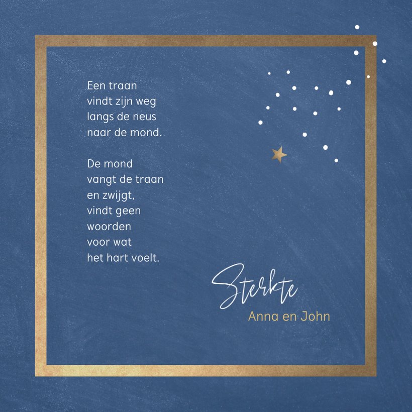 Condoleance Tranen spreken met gedicht | Kaartje2go