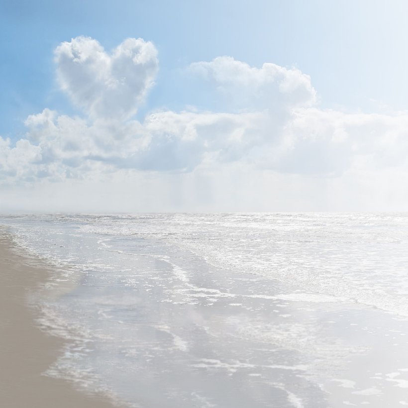 Condoleance wolken hart zee | Kaartje2go