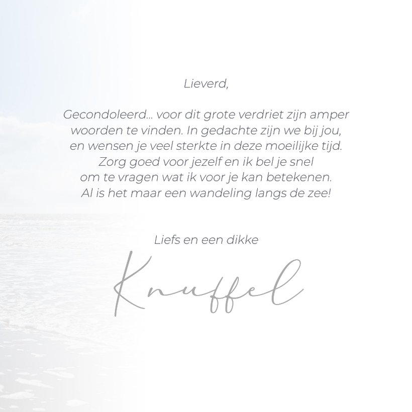 Condoleance wolken hart zee | Kaartje2go
