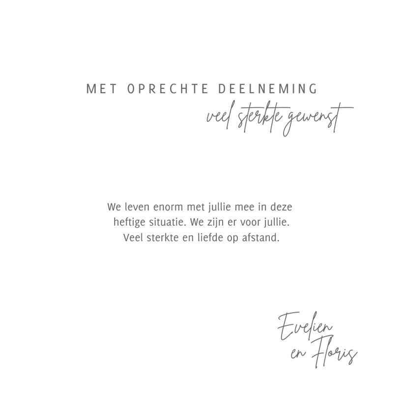 Condoleance- woorden schieten tekort | Kaartje2go