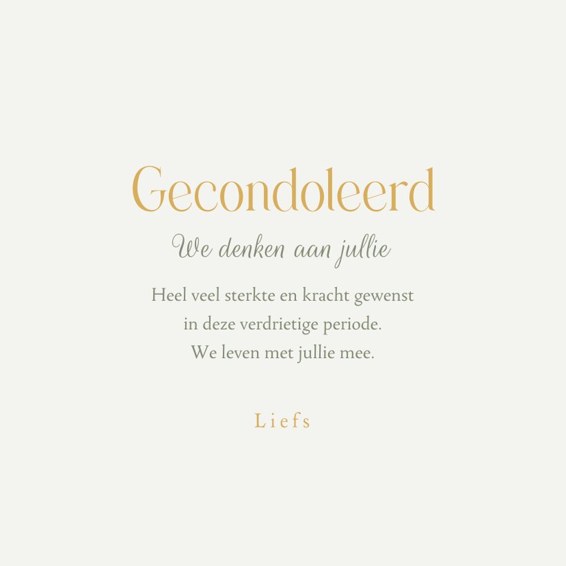 Condoleancekaart eucalyptus hartjes sterkte | Kaartje2go