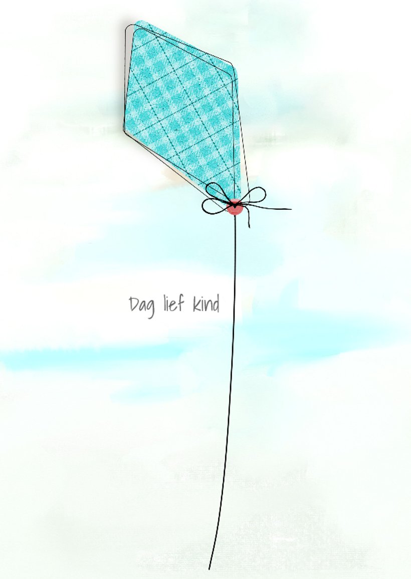 Condoleancekaart lief kind blauw | Kaartje2go