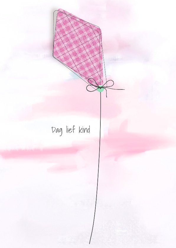 Condoleancekaart lief kind roze | Kaartje2go