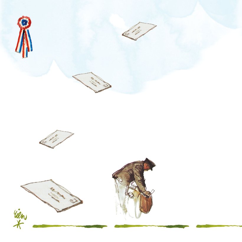 De postbode brengt een ouderwets kaartje met | Kaartje2go