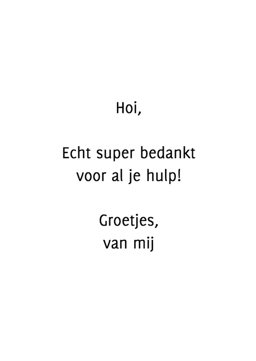 Een speciaal bedankje voor jou - Bedankkaartjes | Kaartje2go Een speciaal bedankje voor jou - Bedankkaartjes | Kaartje2go