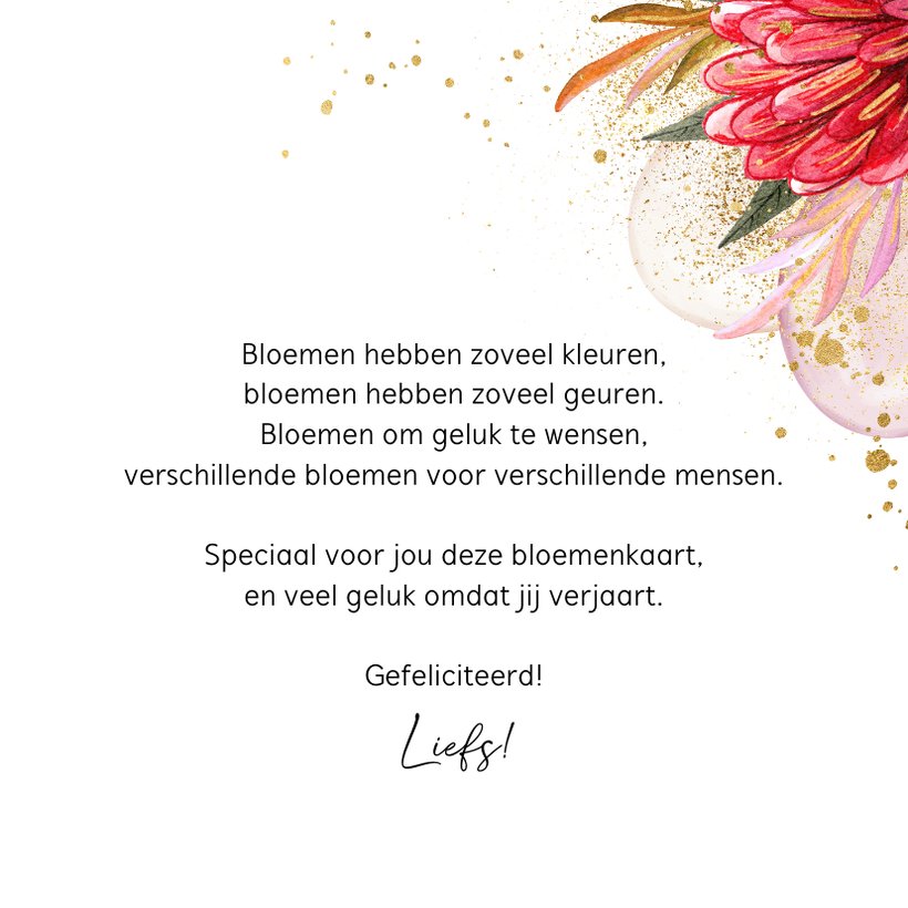 Feestelijke verjaardagskaart 90 jaar botanisch | Kaartje2go