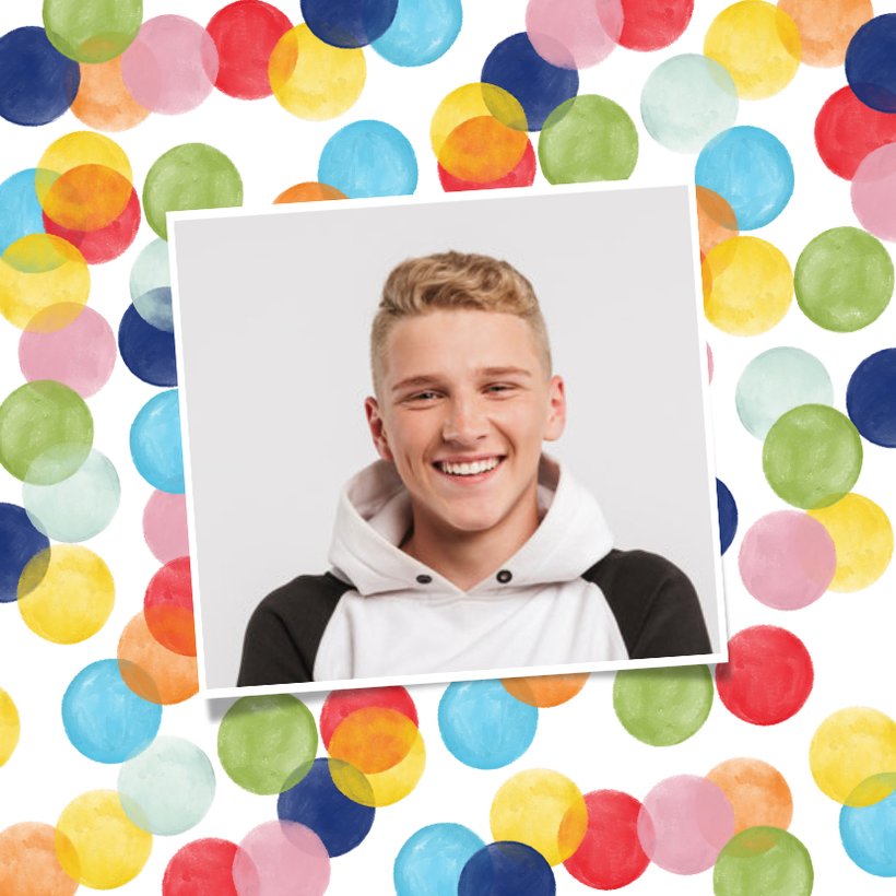 Feestelijke verjaardagskaart confetti | Kaartje2go