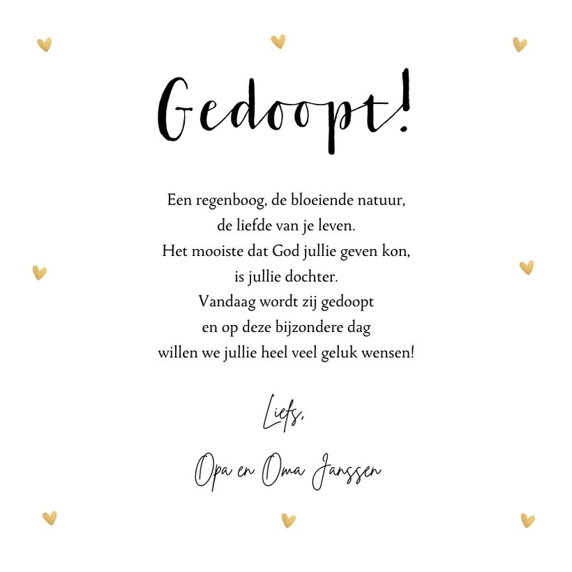 Felicitatie doopsel meisje regenboog | Kaartje2go