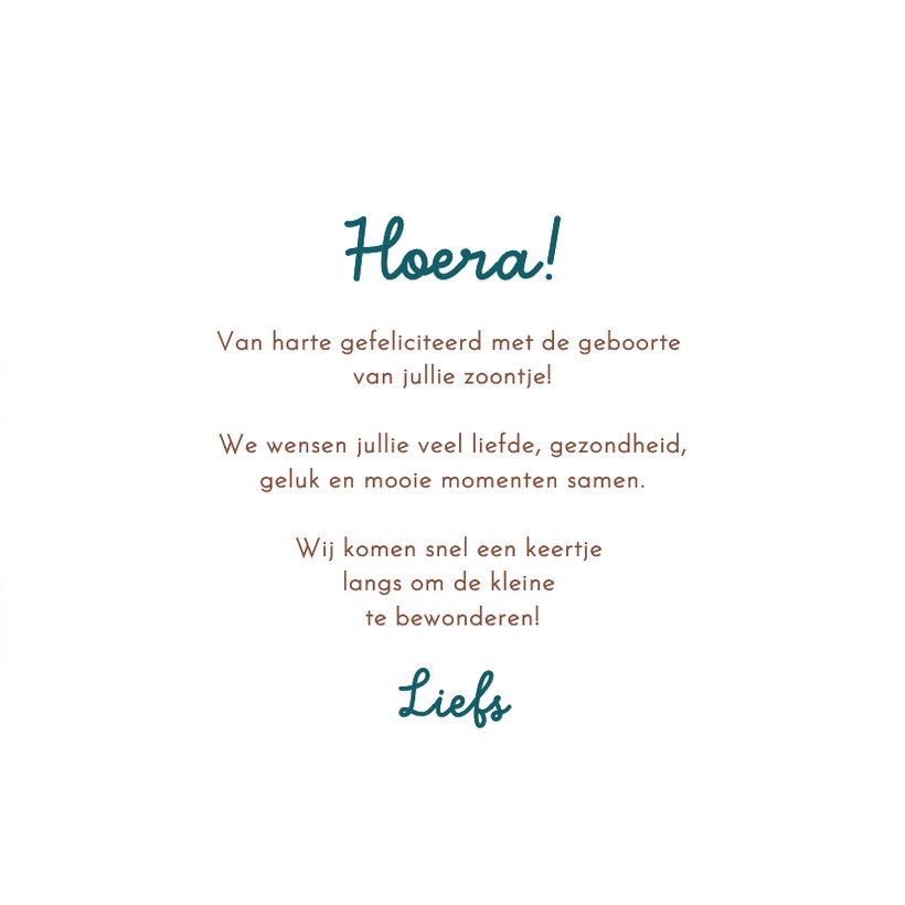 Felicitatie geboorte jongen eekhoorn met baby | Kaartje2go